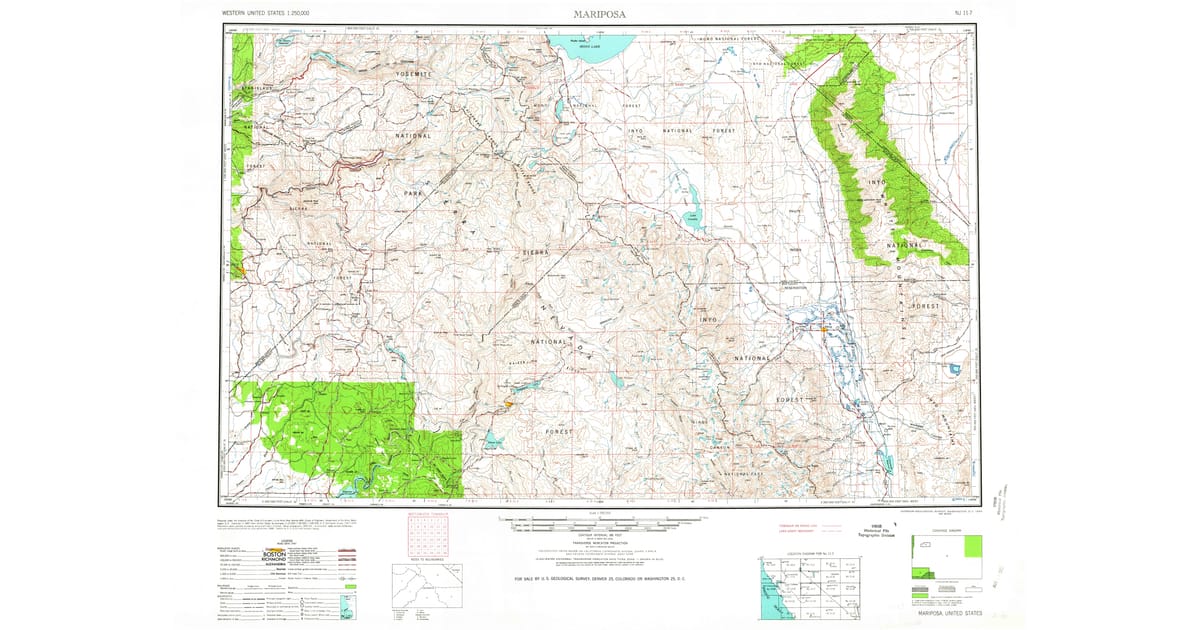 1960s Maps of Crowley Lake, CA | Pastmaps