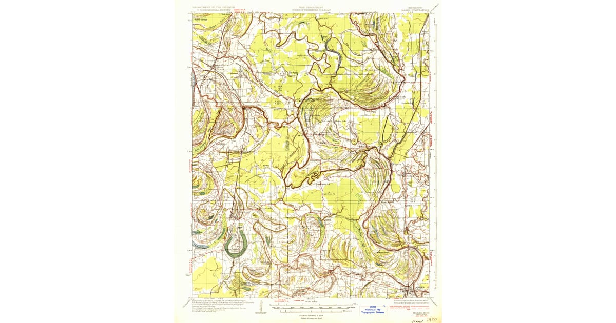 1935 Map of Marks, MS — High-Res | Pastmaps