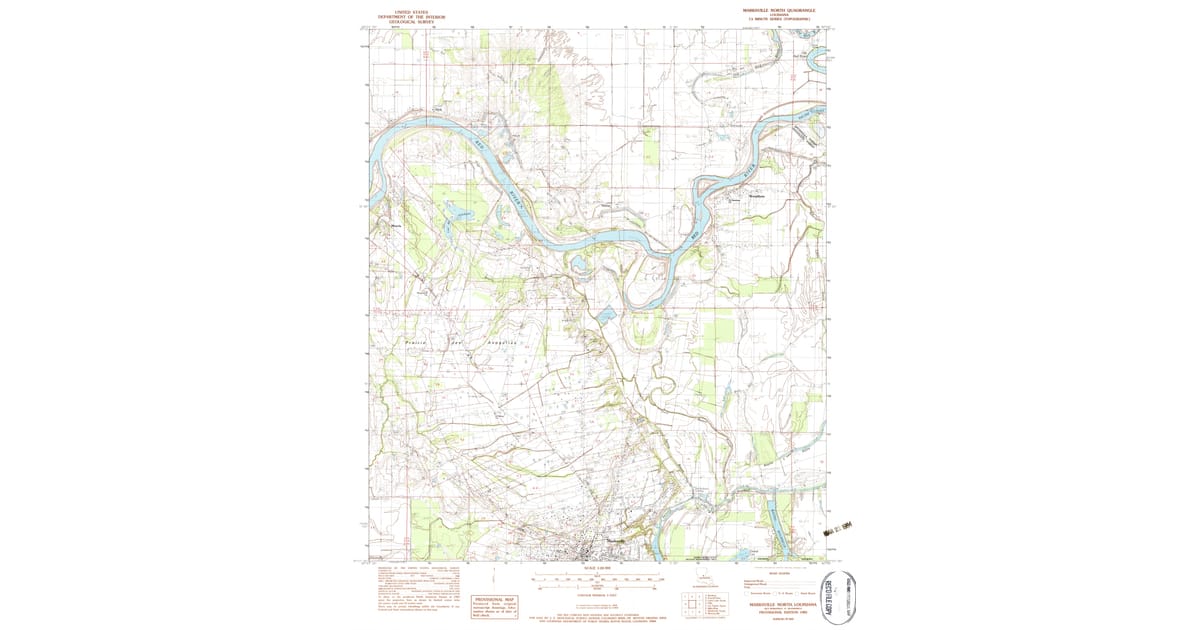 1983 Map of Marksville North, Avoyelles Parish, LA — High-Res | Pastmaps