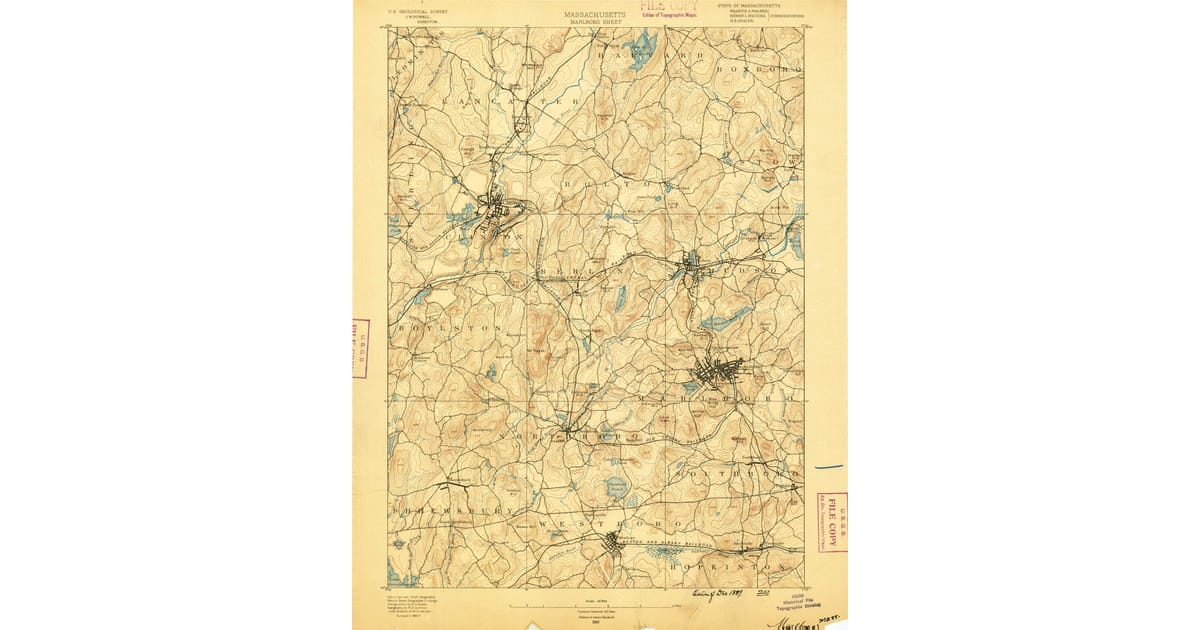 1889 Map of Marlboro, Worcester County, MA — High-Res | Pastmaps