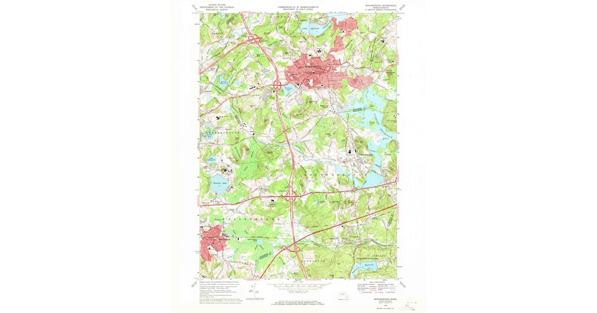 1969 Map of Marlborough, MA — High-Res | Pastmaps