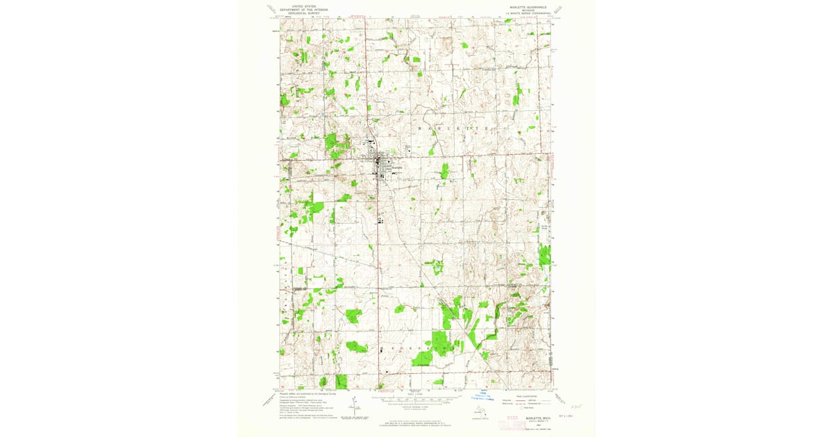 1963 Map of Marlette, MI — High-Res | Pastmaps