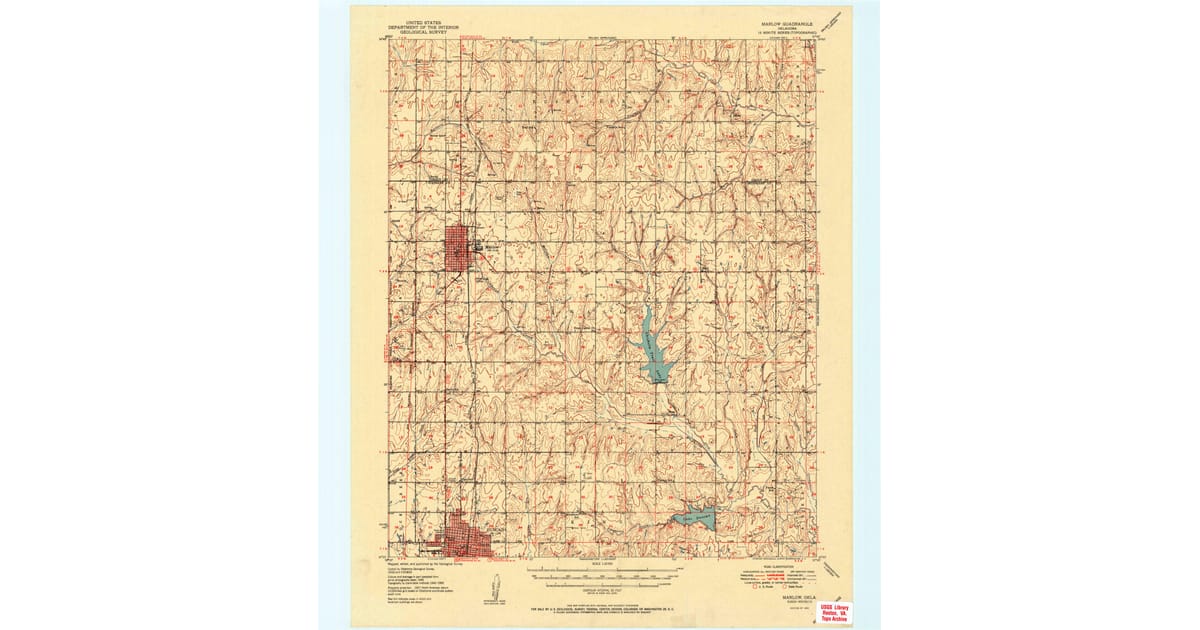 1951 Map of Marlow, OK — High-Res | Pastmaps