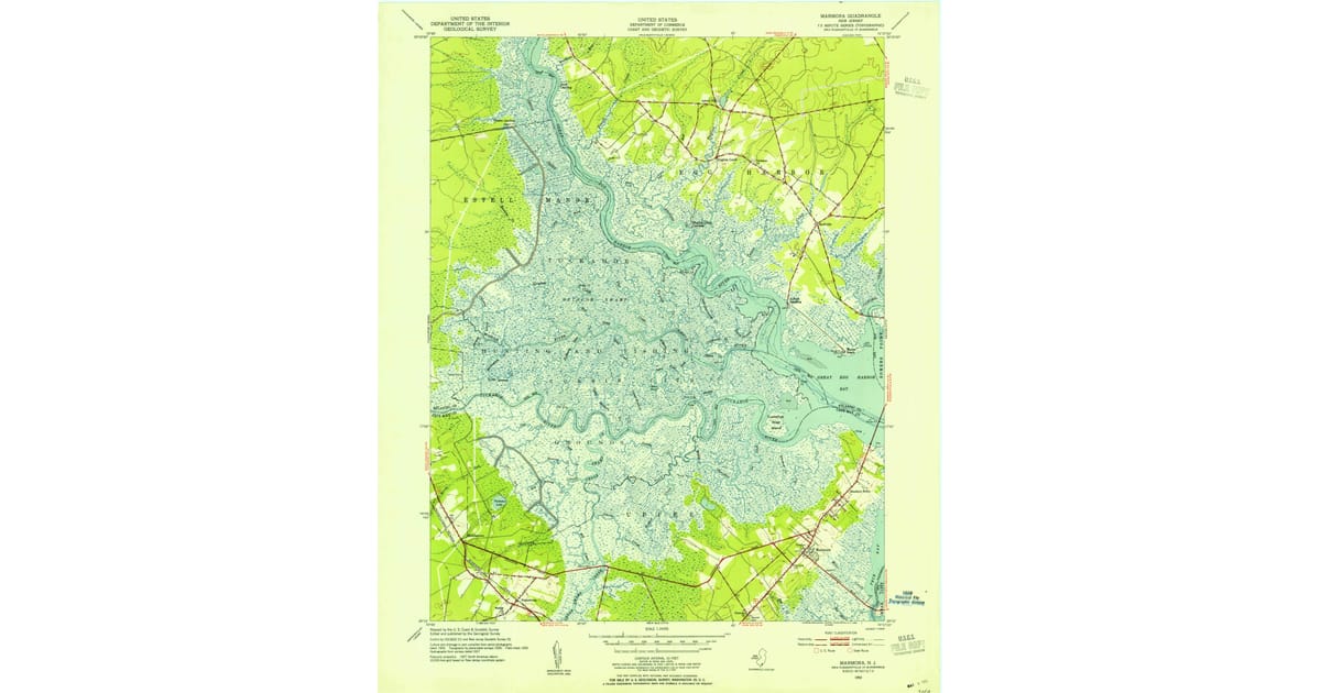 1950s Maps of Scull Landing, Egg Harbor Township | Pastmaps
