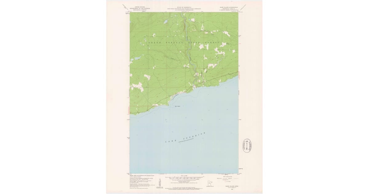1960 Map of Marr Island, Cook County, MN — High-Res | Pastmaps
