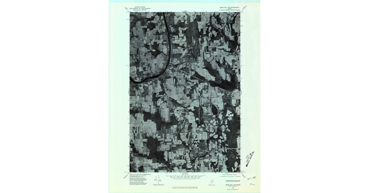 1975 Map of Mars Hill NW, Aroostook County, ME — High-Res | Pastmaps