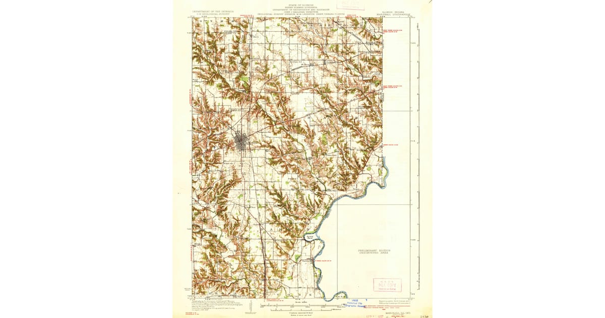 1937 Map of Marshall, IL — High-Res | Pastmaps