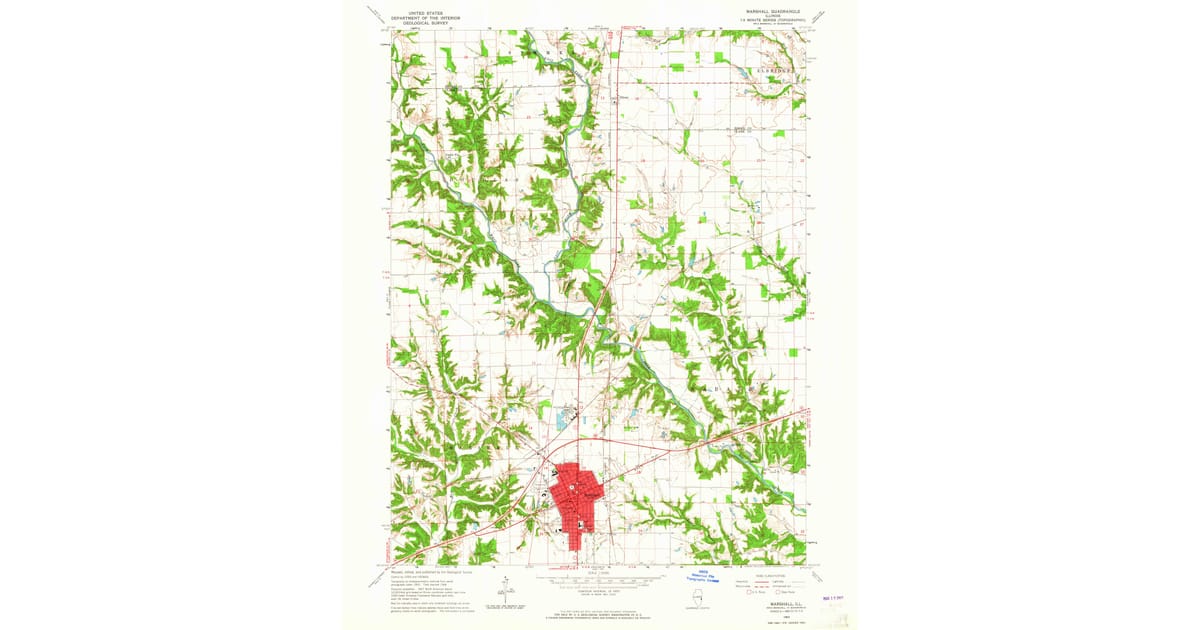 1964 Map of Marshall, IL — High-Res | Pastmaps