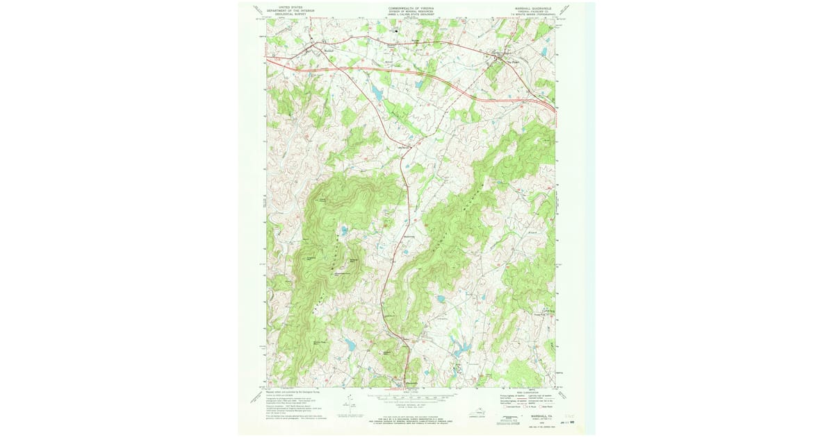1970 Map of Marshall, VA — High-Res | Pastmaps
