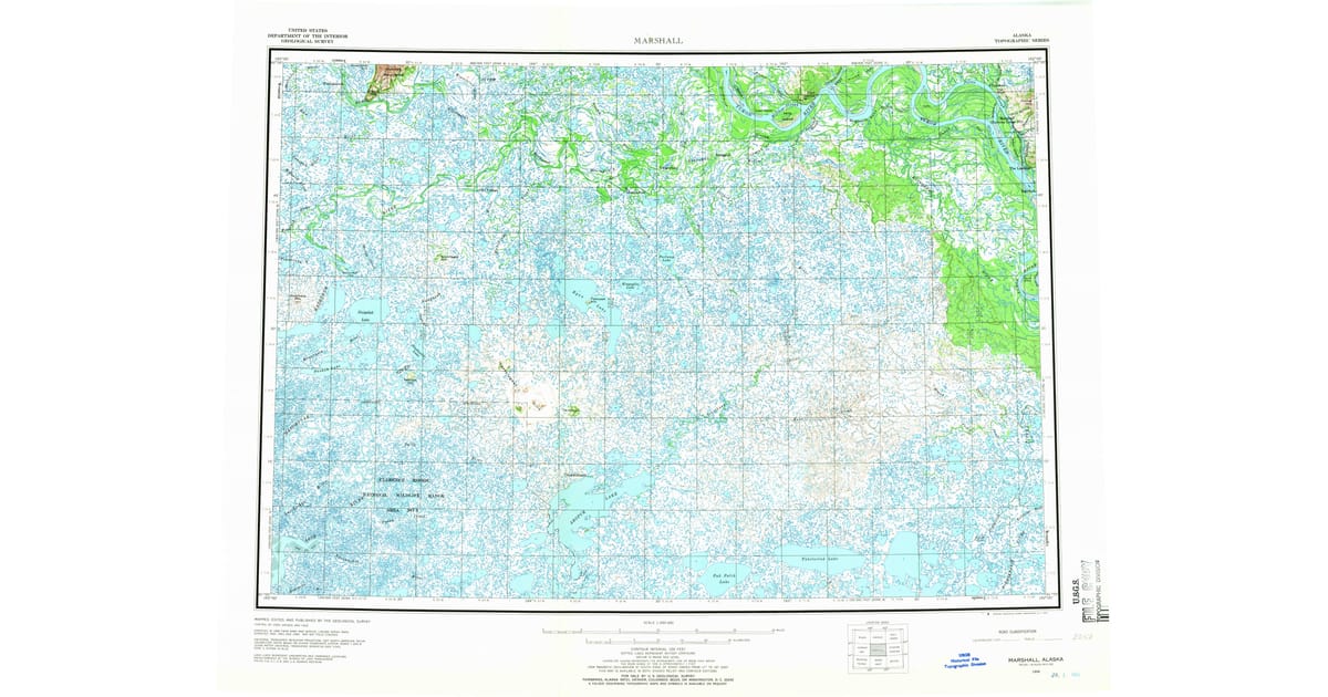 1954 Map of Marshall, AK — High-Res | Pastmaps