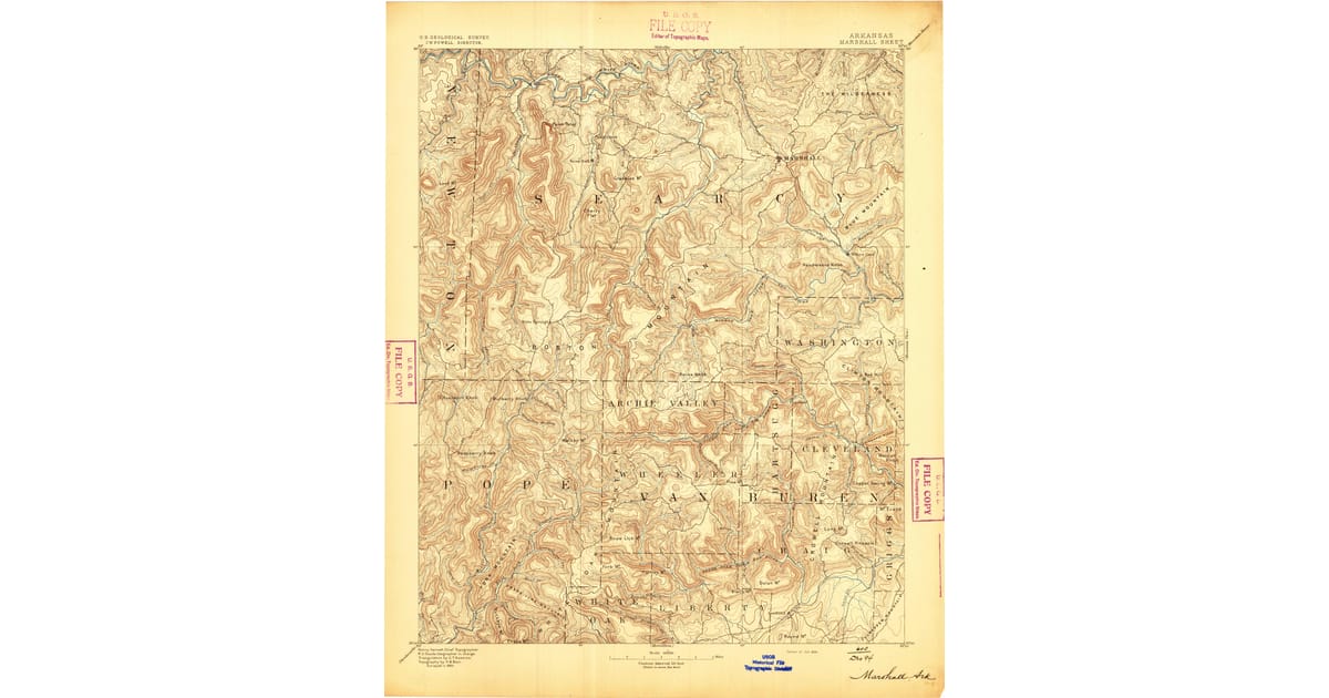 1894 Map of Marshall, AR — High-Res | Pastmaps