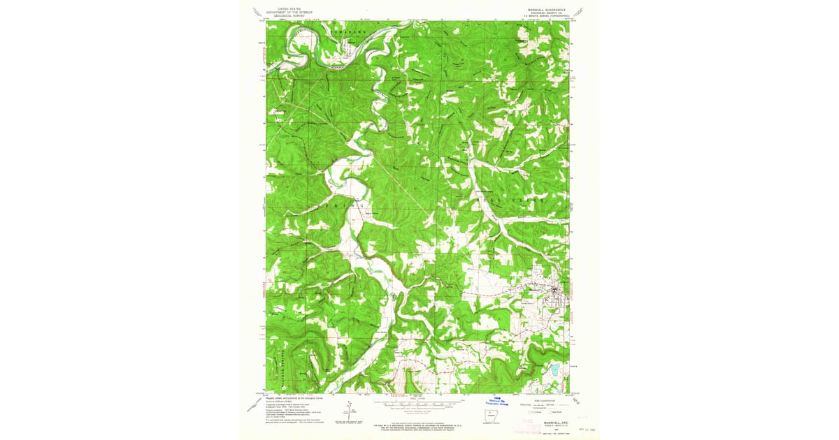1962 Map of Marshall, AR — High-Res | Pastmaps