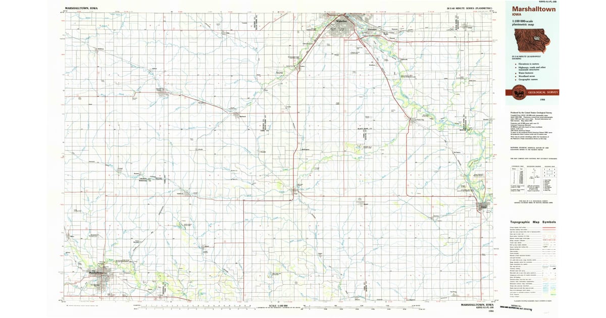 1980s Maps of Brandon, IA | Pastmaps