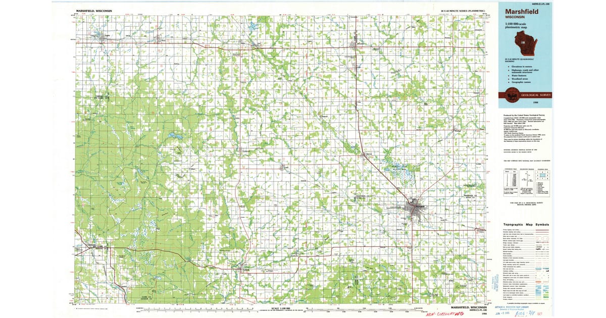 1980s Maps of Neillsville, WI | Pastmaps