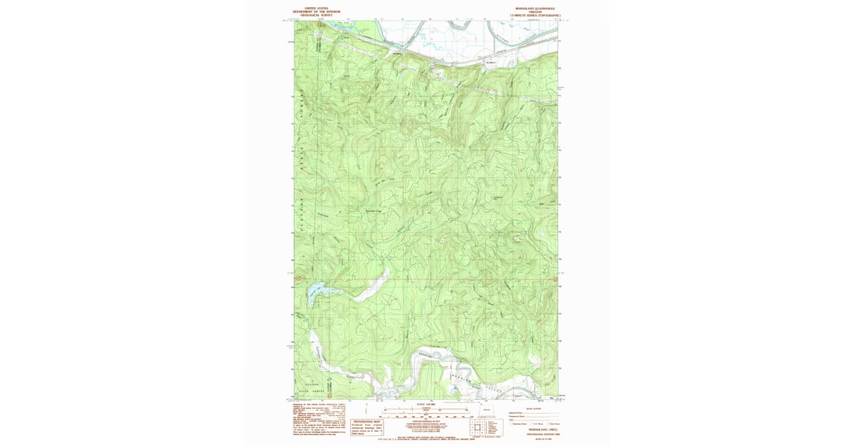1985 Map of Marshland, Columbia County, OR — High-Res | Pastmaps