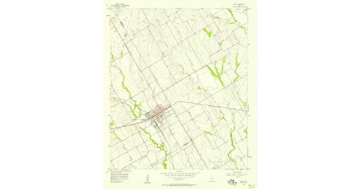 1956 Map of Mart, TX — High-Res | Pastmaps