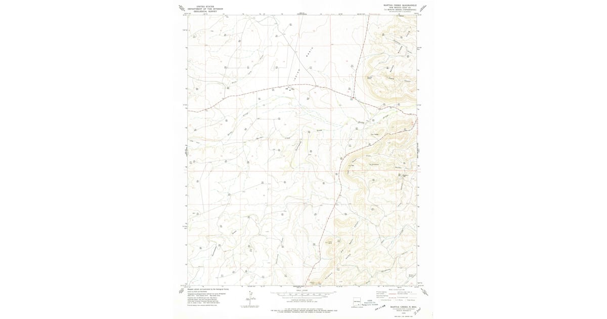 1978 Map of Martha Creek, Eddy County, NM — High-Res | Pastmaps