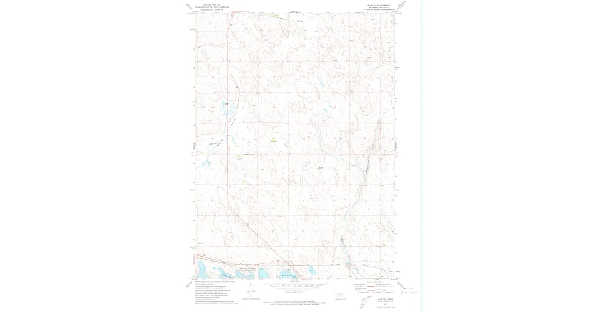 1971 Map of Martin, NE — High-Res | Pastmaps