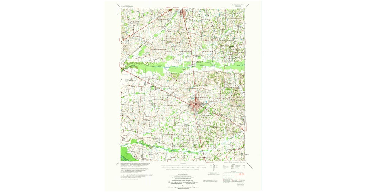 1972 Map of Martin, TN — High-Res | Pastmaps