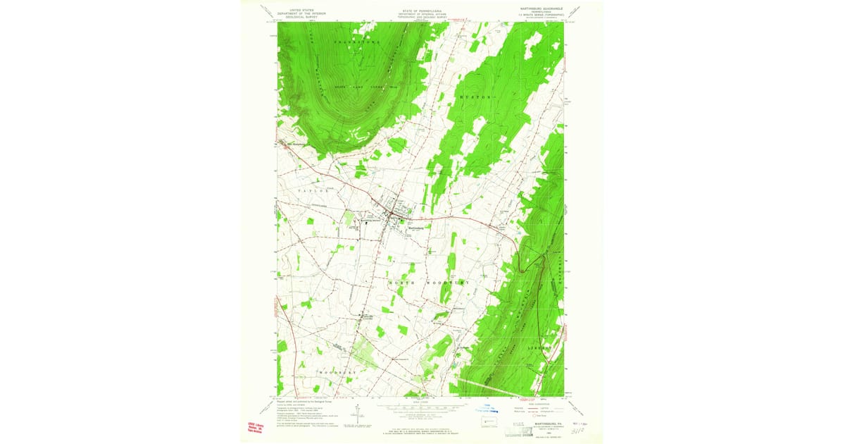 1963 Map of Martinsburg, PA — High-Res | Pastmaps