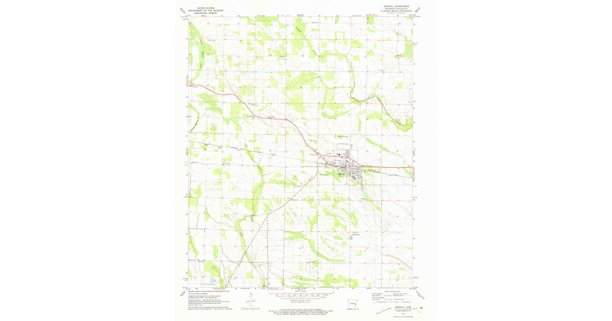 1971 Map of Marvell, AR — High-Res | Pastmaps