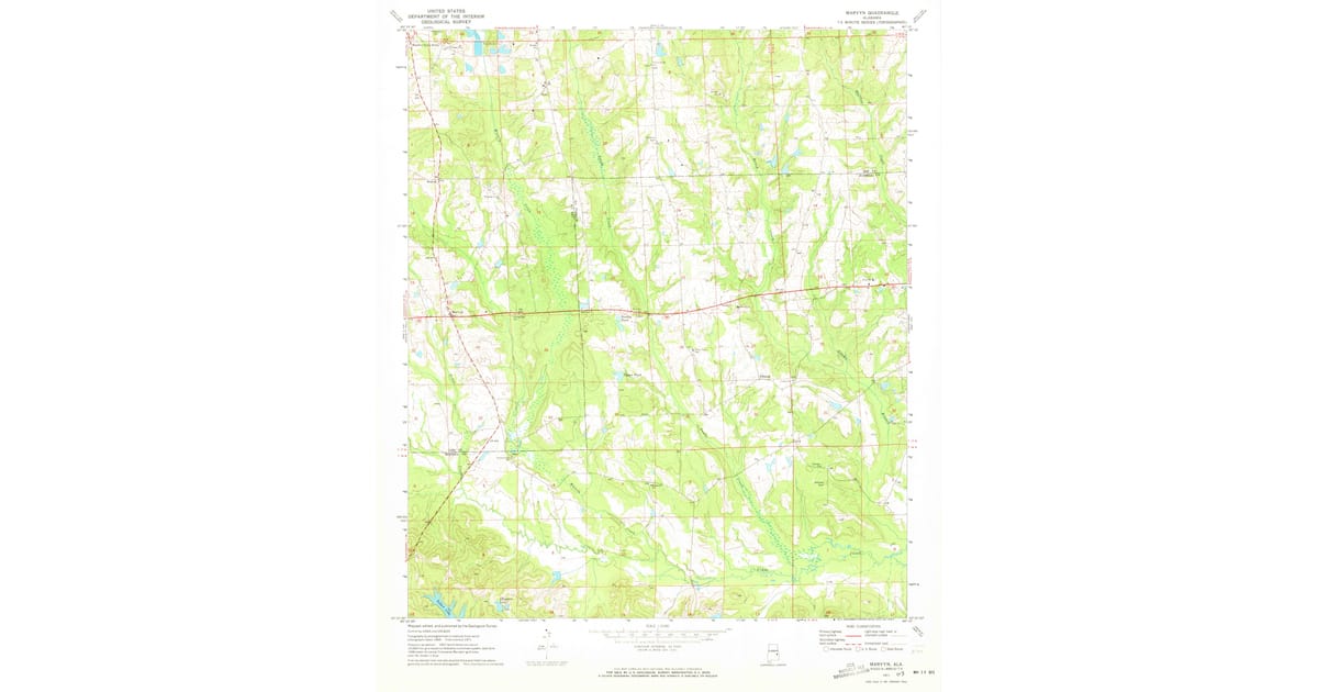1971 Map of Marvyn, Russell County, AL — High-Res | Pastmaps