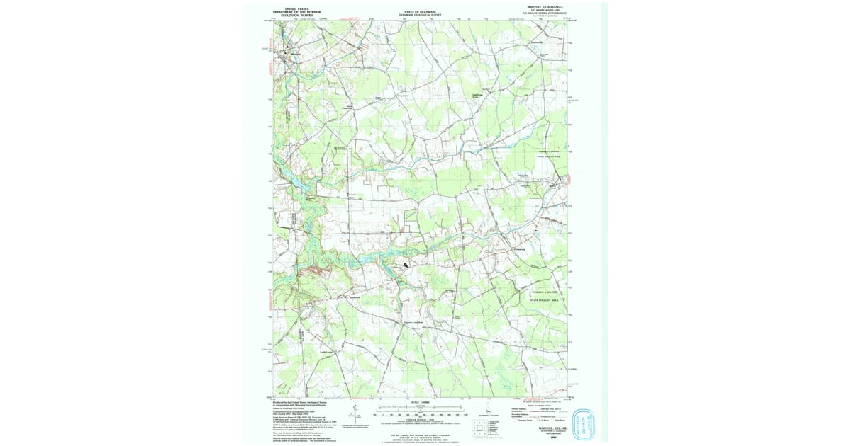 1990s Maps of Sandtown, DE | Pastmaps