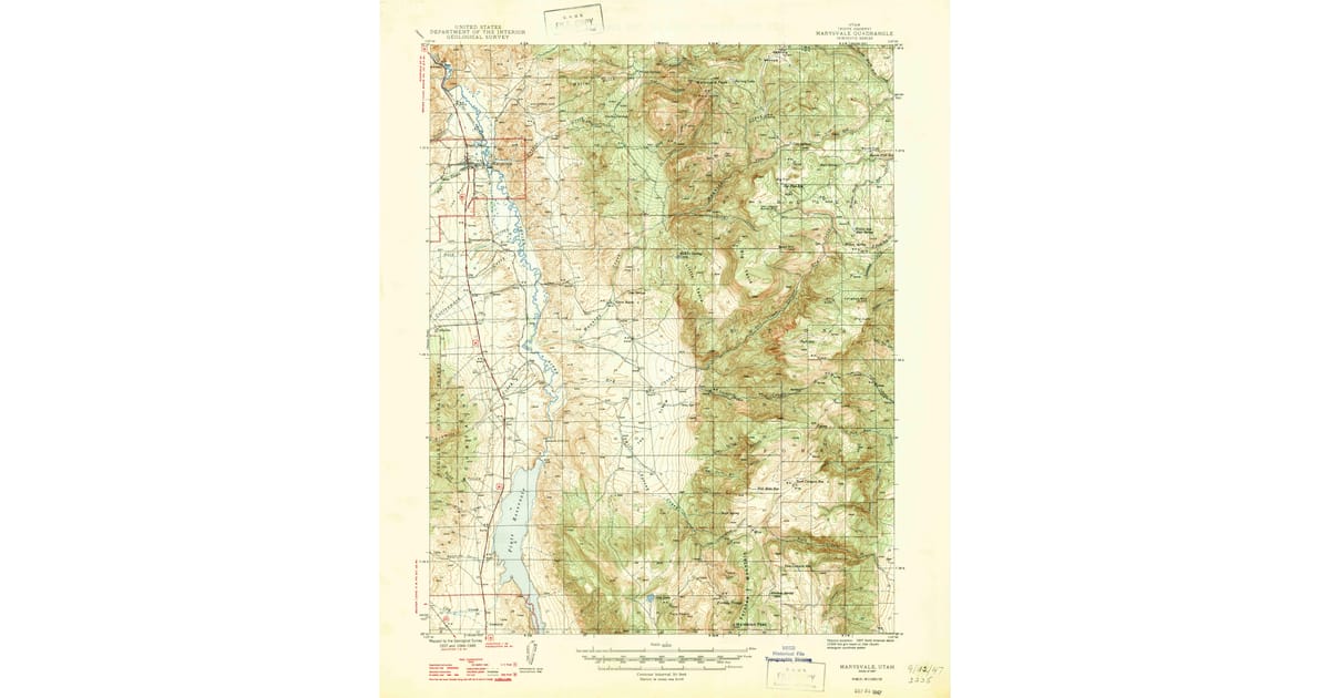 1947 Map of Marysvale, UT — High-Res | Pastmaps