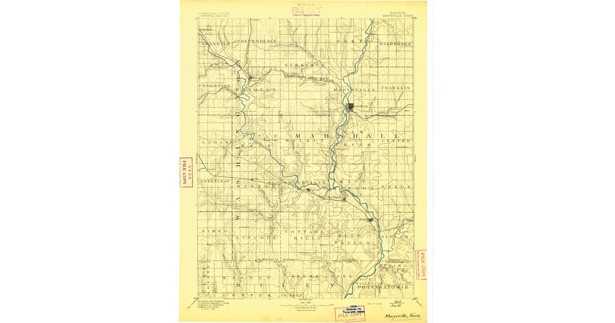 1894 Map of Marysville, KS — High-Res | Pastmaps