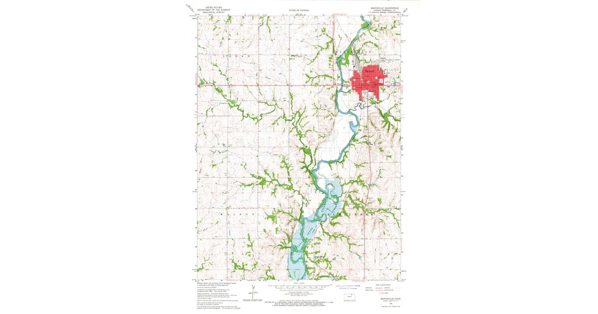 1966 Map of Marysville, KS — High-Res | Pastmaps
