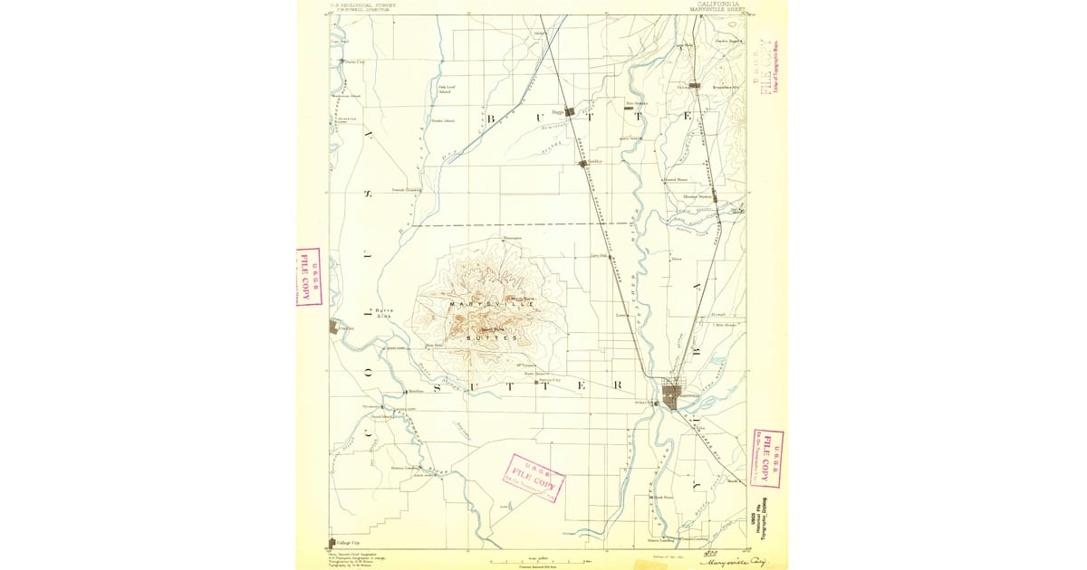 1891 Map of Marysville, CA — High-Res | Pastmaps