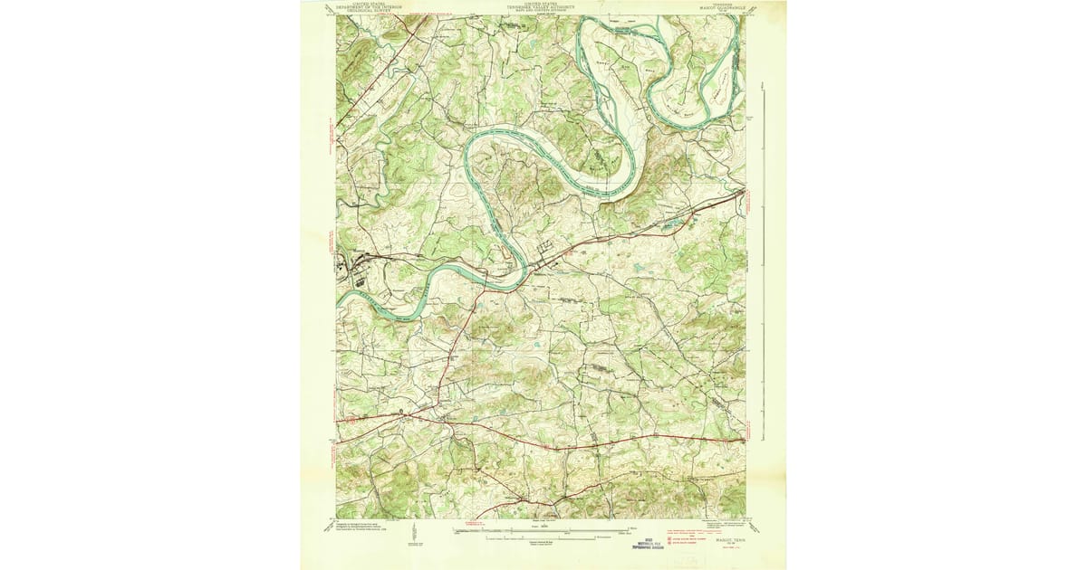 1938 Map of Mascot, TN — High-Res | Pastmaps