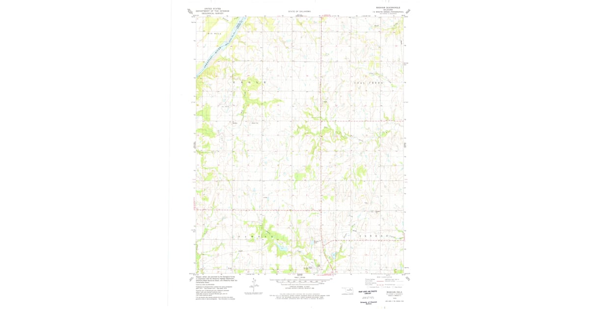 1978 Map of Masham, Pawnee County, OK — High-Res | Pastmaps