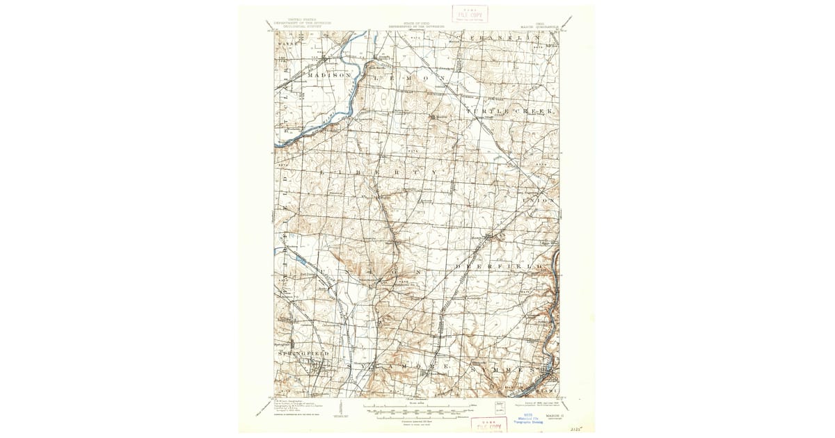 1906 Map of Mason, OH — High-Res, 1948 Print | Pastmaps
