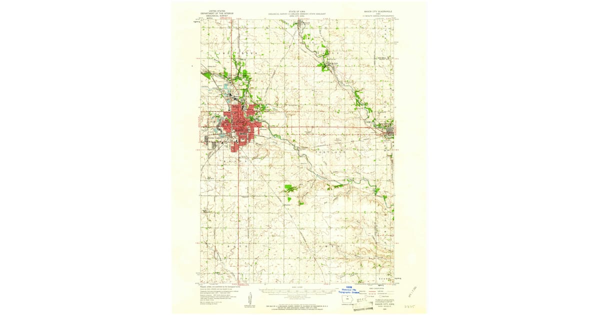 1959 Map of Mason City, IA — High-Res | Pastmaps