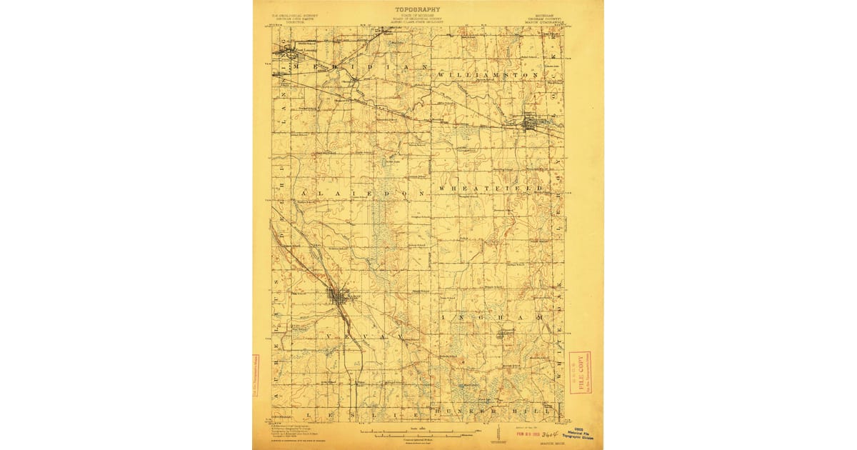1911 Map of Mason, MI — High-Res | Pastmaps