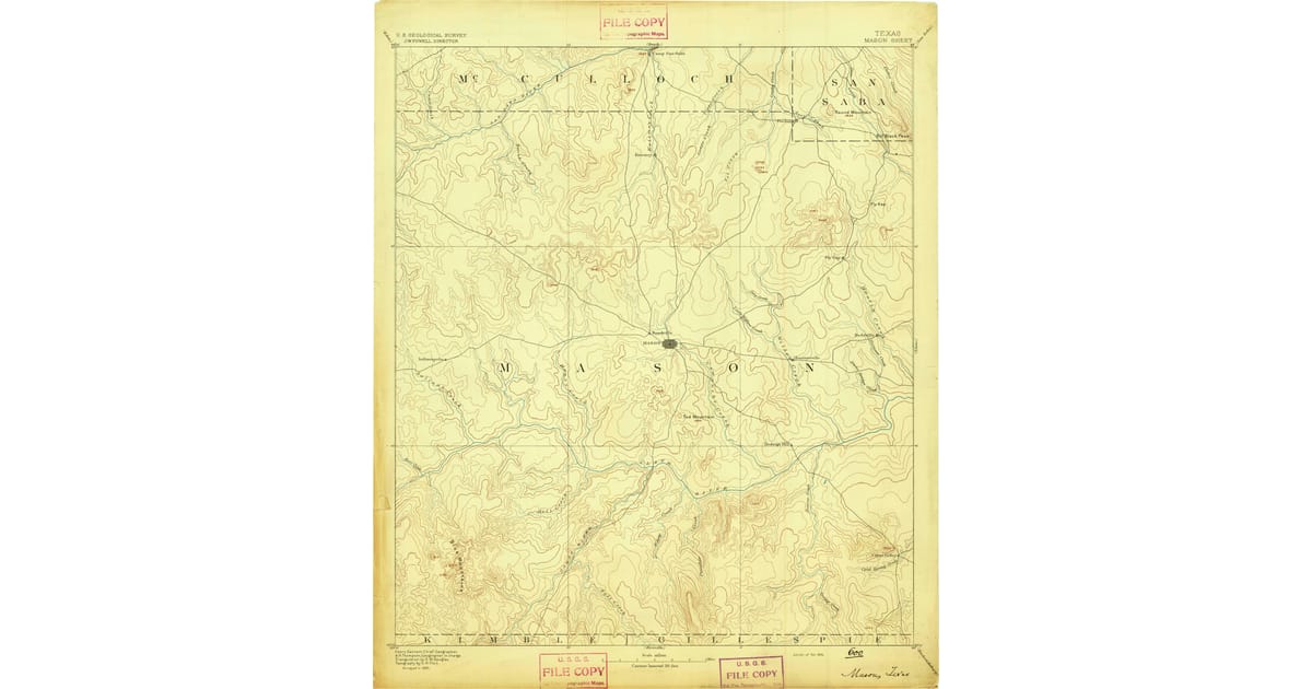1894 Map of Mason, TX — High-Res | Pastmaps