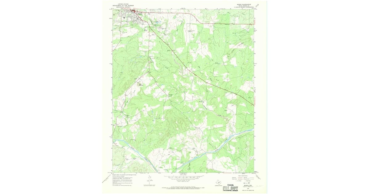 1967 Map of Mason, TX — High-Res | Pastmaps