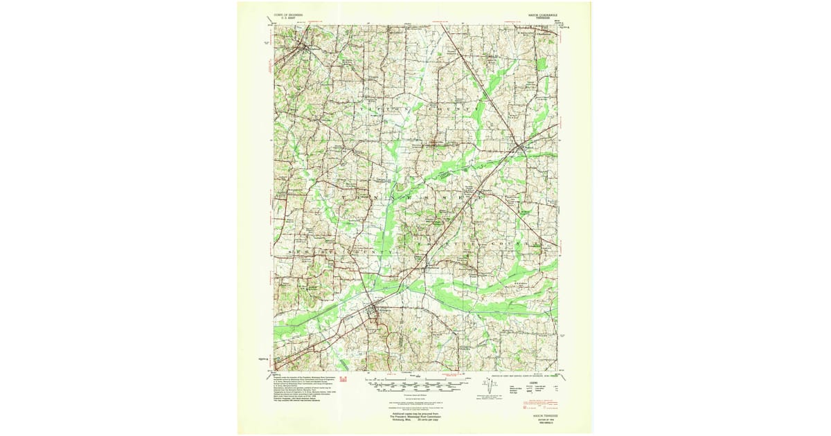 1954 Map of Mason, TN — High-Res | Pastmaps