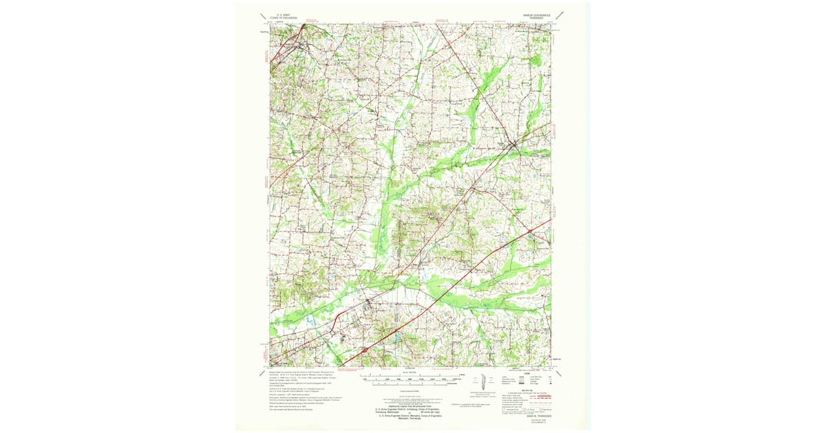 1969 Map of Mason, TN — High-Res | Pastmaps