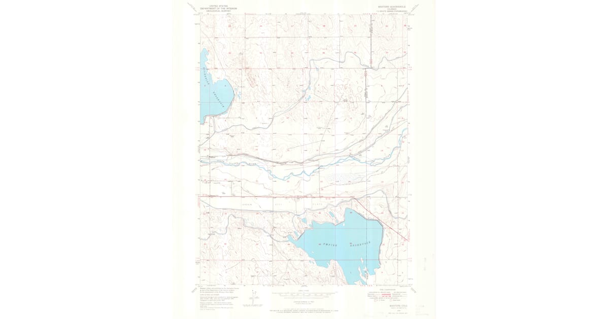 1950 Map of Masters, Weld County, CO — High-Res | Pastmaps