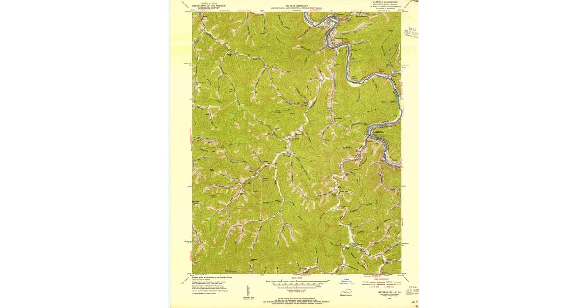 1954 Map of Matewan, WV — High-Res | Pastmaps