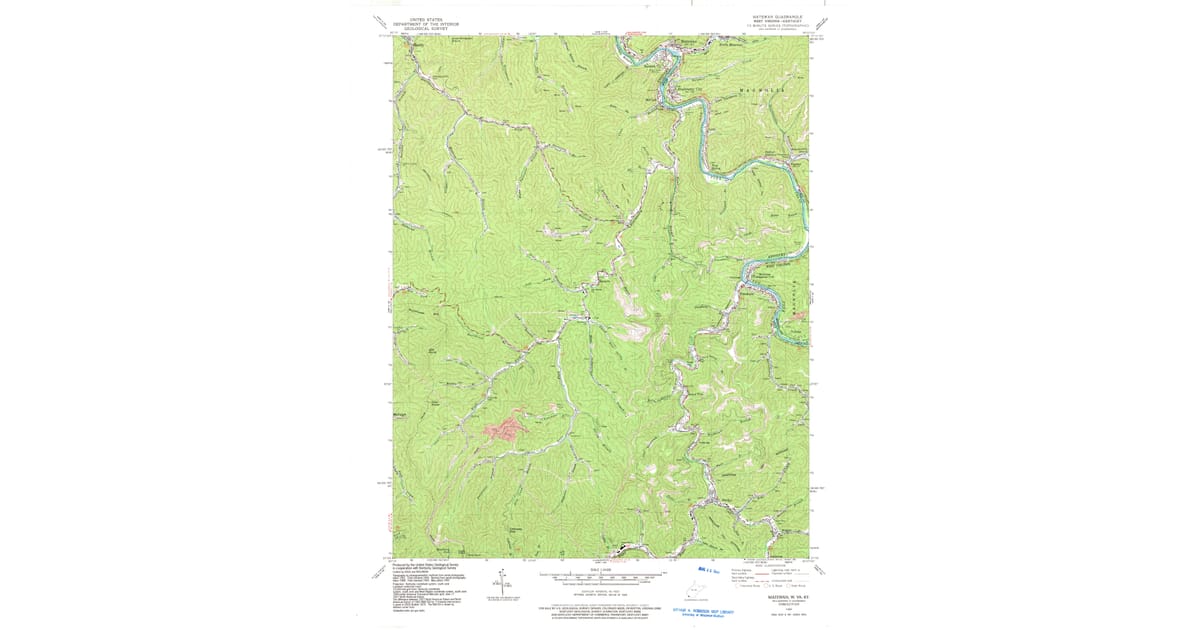 1992 Map of Matewan, WV — High-Res | Pastmaps