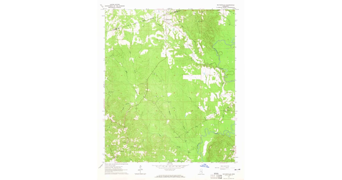 1964 Map of Matherville, Wayne County, MS — High-Res | Pastmaps