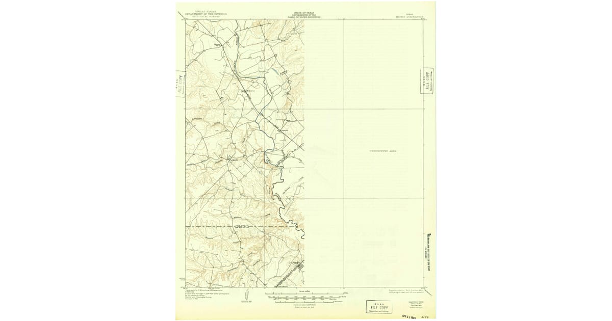 1927 Map of Mathis, TX — High-Res, 1949 Print | Pastmaps