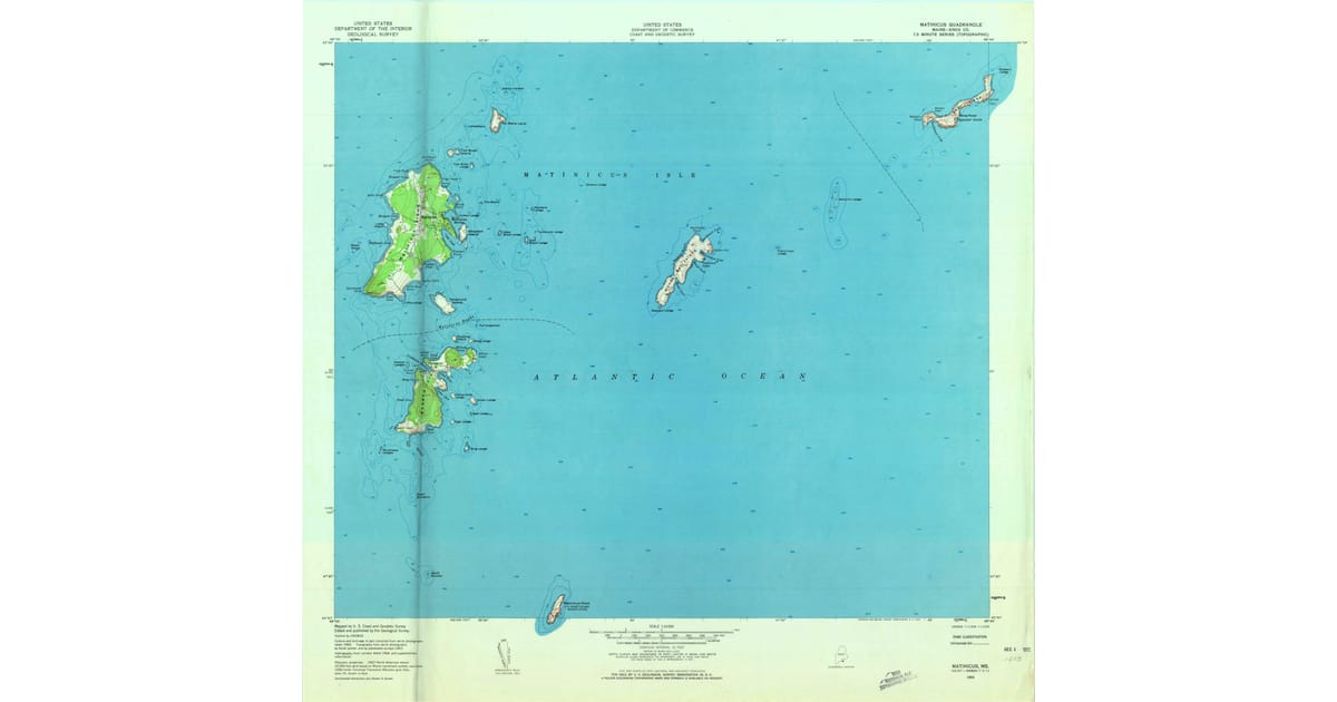 1953 Map of Matinicus, Hancock County, ME — High-Res | Pastmaps