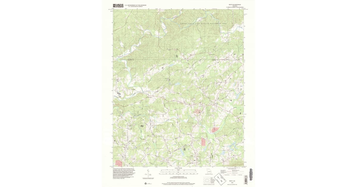 1993 Map of Matt, Forsyth County, GA — High-Res | Pastmaps
