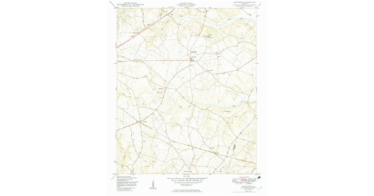 1950 Map of Matthews, GA — High-Res | Pastmaps