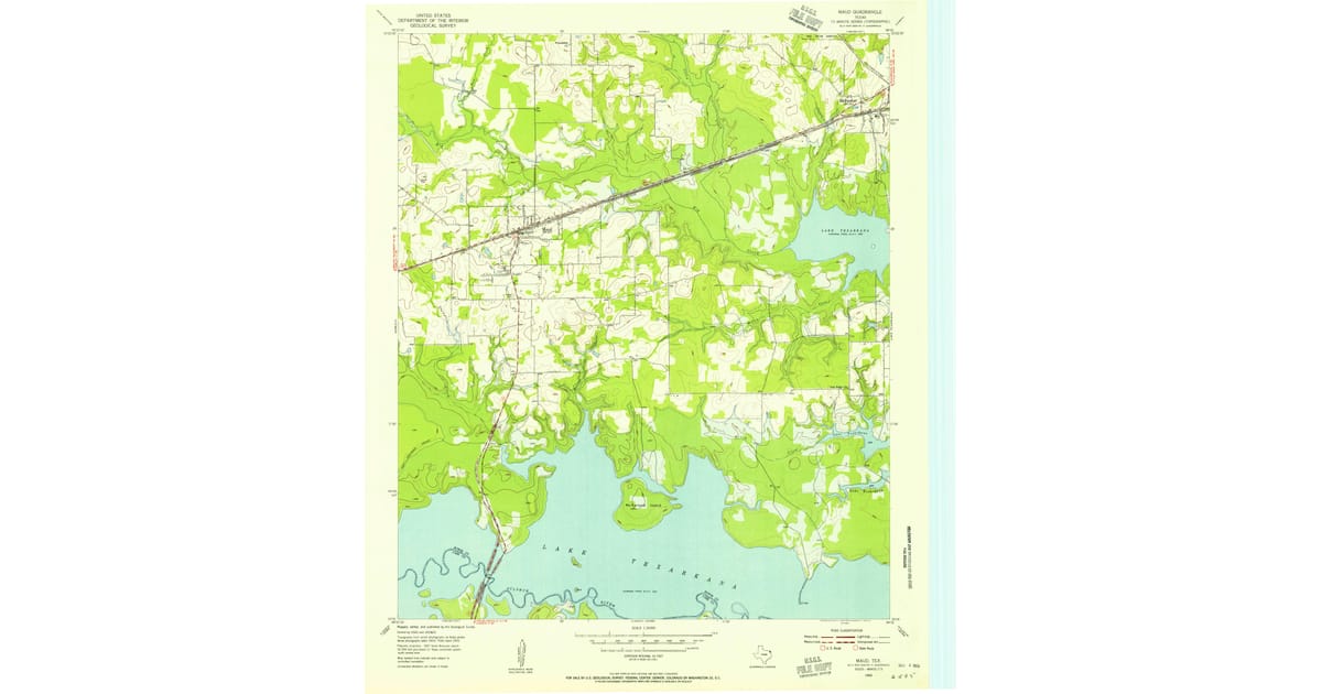 1955 Map of Maud, TX — High-Res | Pastmaps