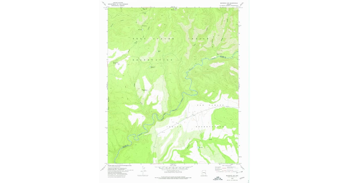 1978 Map of Maverick SW, Apache County, AZ — High-Res | Pastmaps